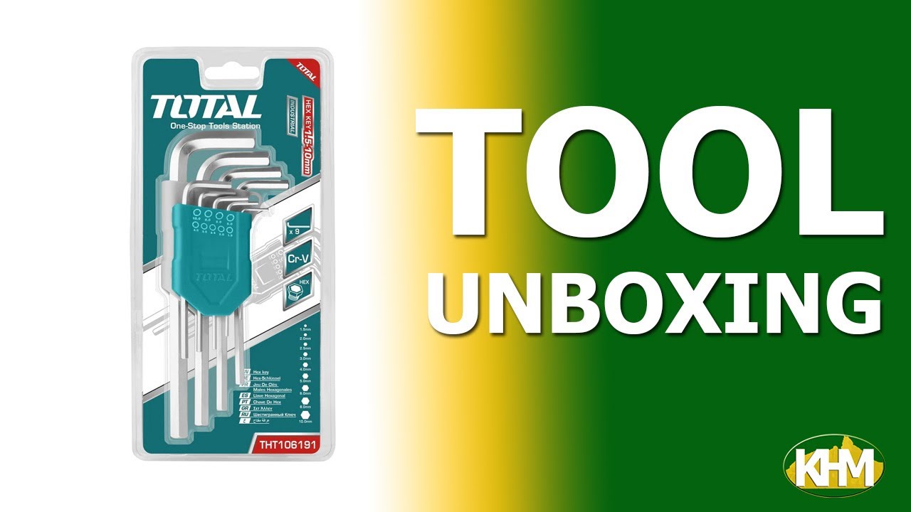 Total THT106191 Hex Allen Key Wrench Set Quick Unboxing - YouTube