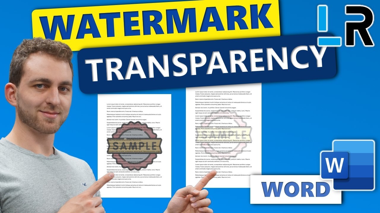 2 WAYS to Change Transparency of IMAGE WATERMARK in Word - YouTube