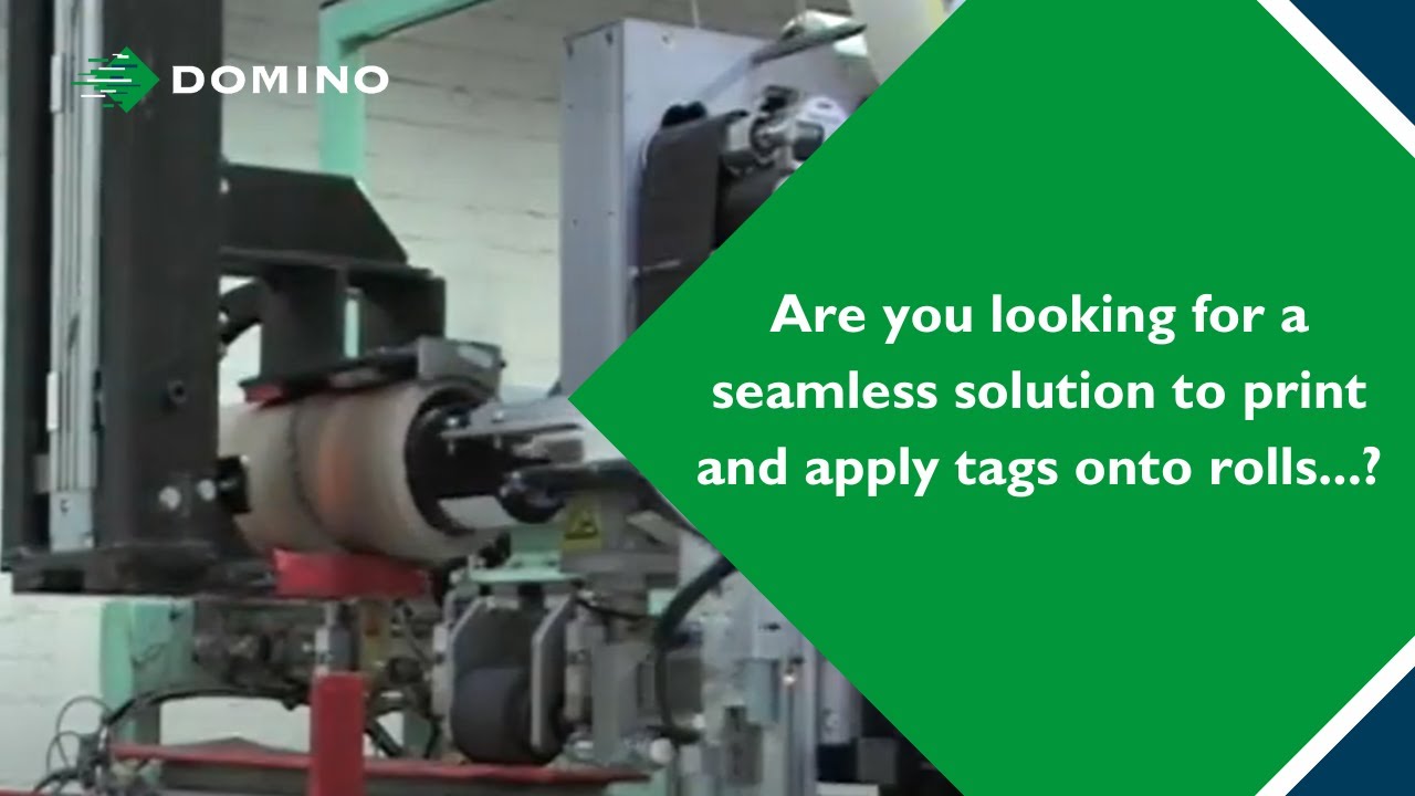 Effortless Tag Application on Rolls with Domino Printing - YouTube