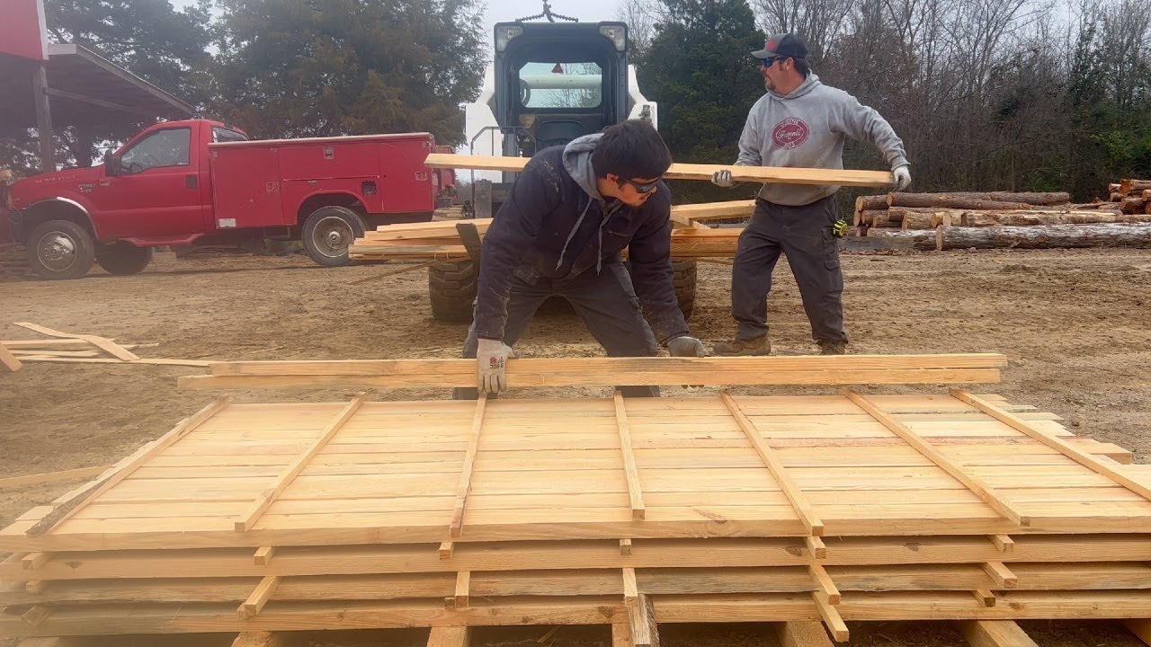 Finishing up Cutting Southern Yellow Pine - YouTube