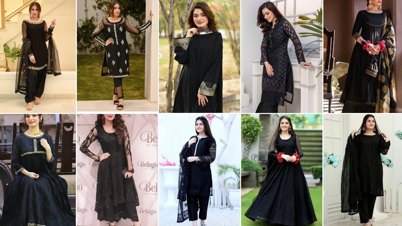 Black Dress designs ideas| dress designs| black dress latest designs ...