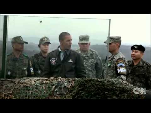 President Obama visits Korean DMZ - YouTube