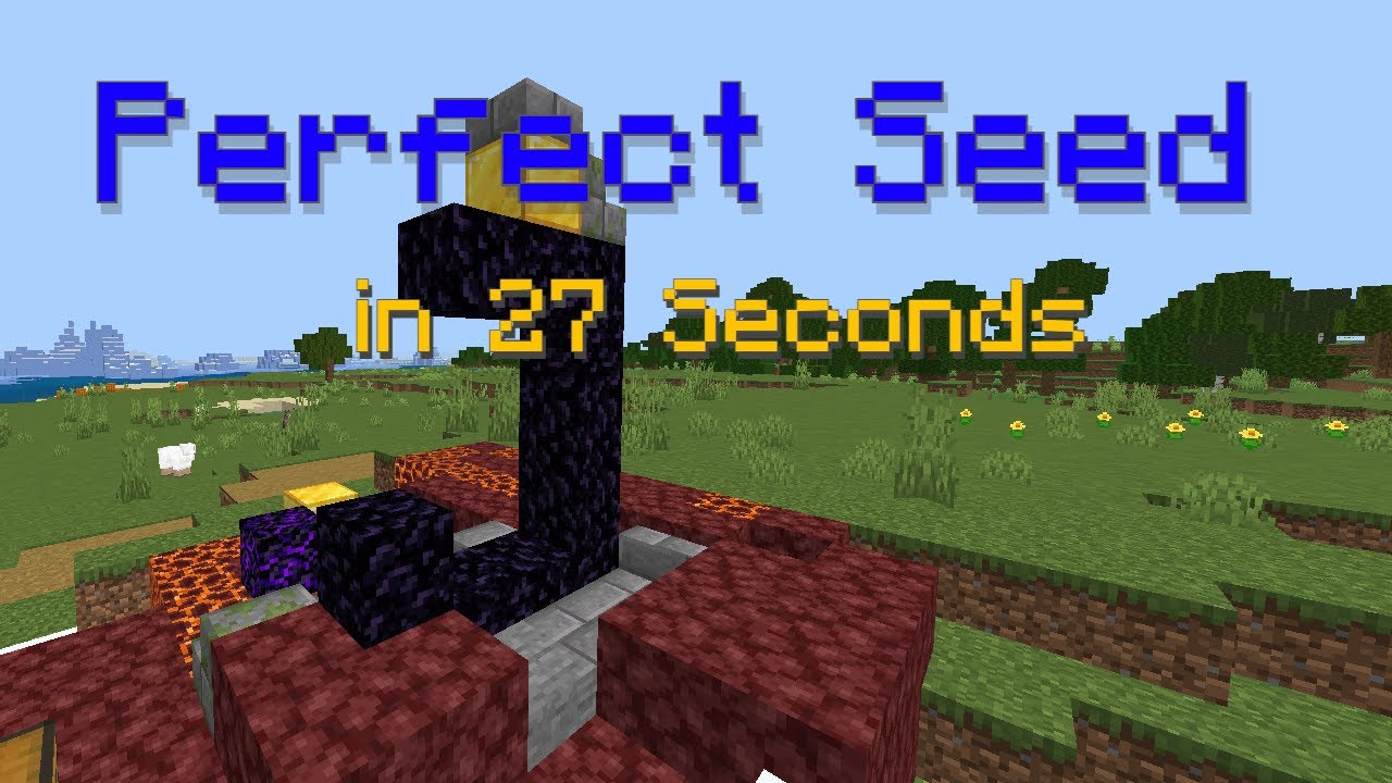 [WR] Minecraft Perfect Seed in 27 Seconds - YouTube
