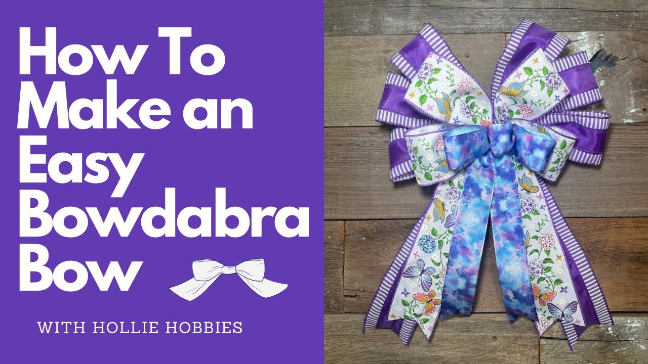 Bowdabra Bow Tutorial/ How To Make a Bow out of Ribbon/ How To Make a Big Bow out of Ribbon/ DIY ...