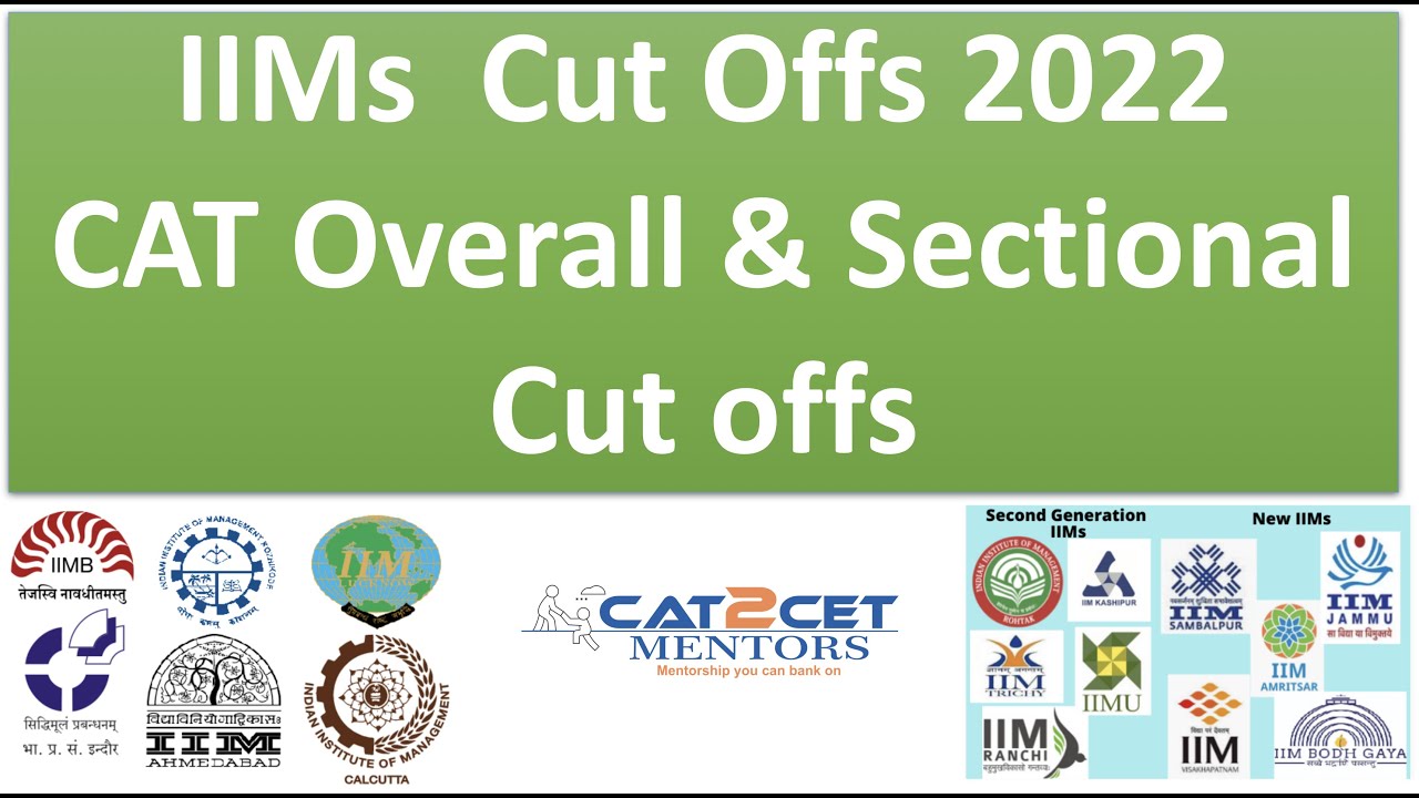 CAT Cut offs for IIMs 2022 | Open, SC, ST, EWS, NC OBC PwD | Overall ...