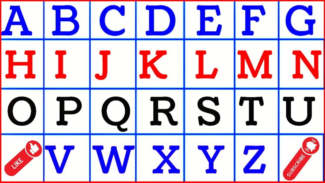 How to Write English Capital Letters Abcd / ABCD / A to Z Alphabets / # ...