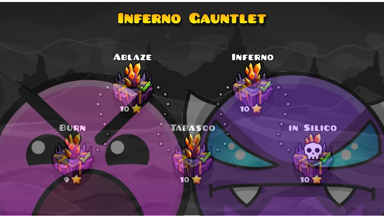 Inferno Gauntlet 100% (All levels) (All Coins). Geometry Dash 2.206 ...