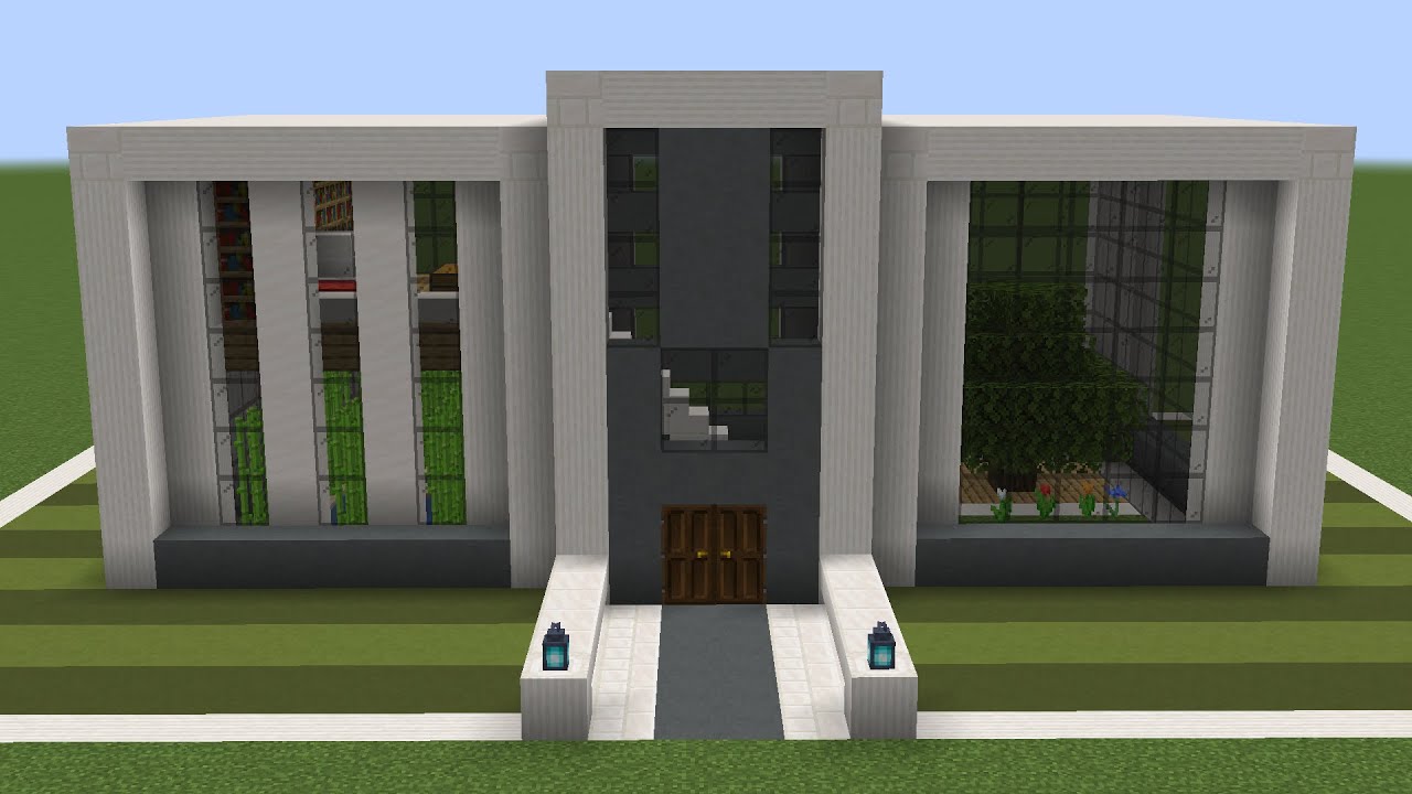 Minecraft - How to build a Sustainable Modern House - YouTube