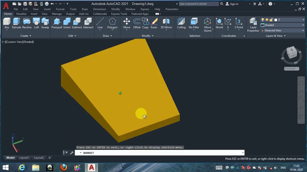 Taper faces autocad 2021 in hindi - YouTube