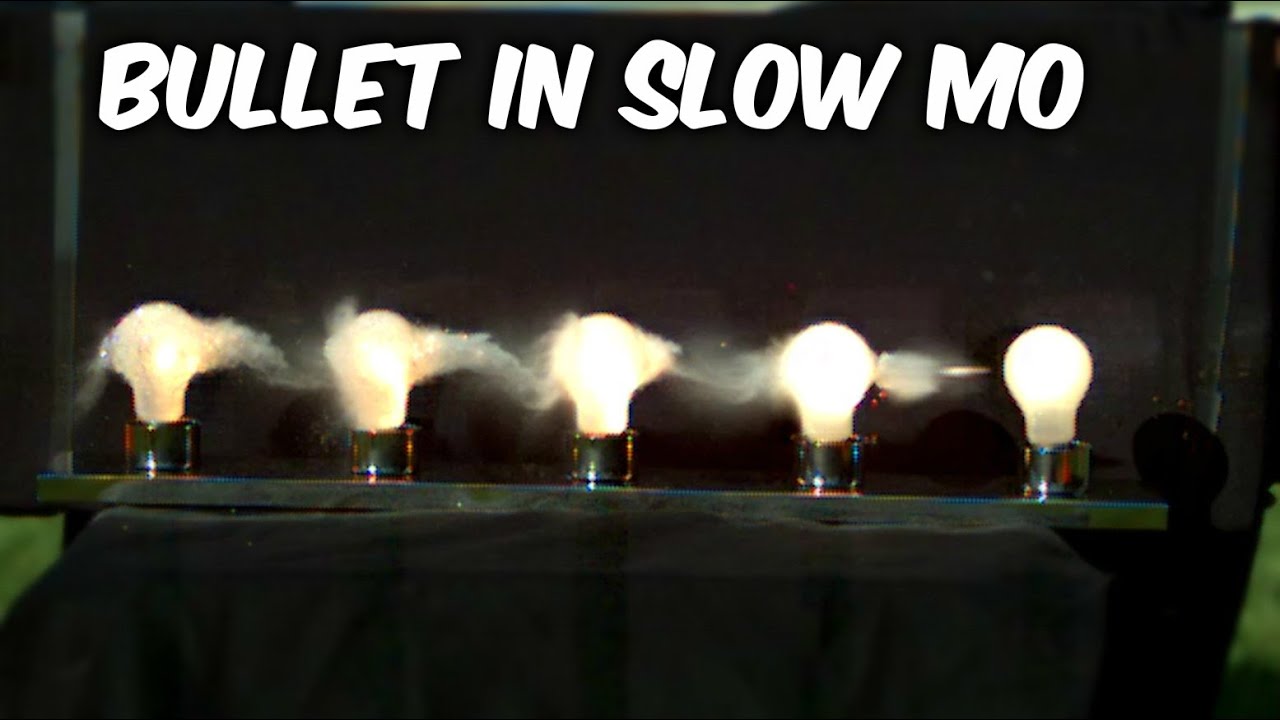 Bullet Hitting Light Bulbs in Slow Motion - YouTube