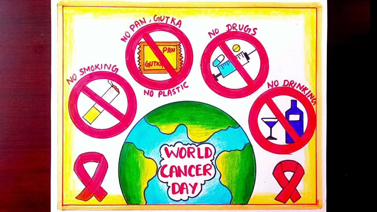 World Cancer Day Drawing Cancer Awareness Poster Drawing World world-cancer-day-drawing-cancer-awareness-poster-drawing-world