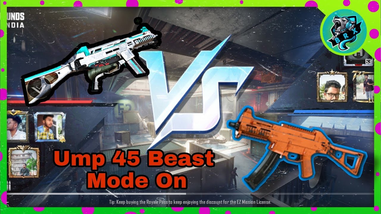 PUBG &BGMI Best UMP 45 gun TDM gameplay | SMG Beast mode is on😉 | B R X ...