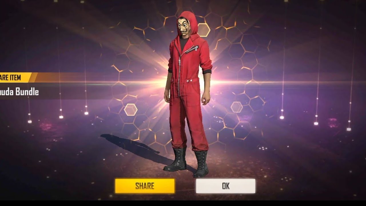 free fire new money heist event heist royal I got a criminal bundle 😁😁😂 ...