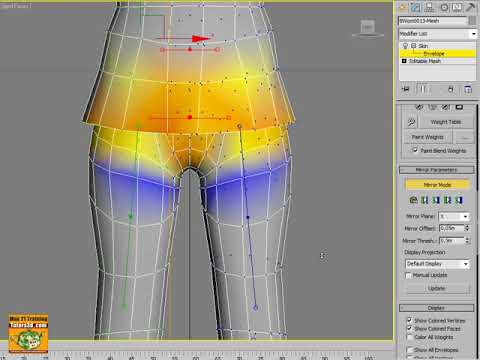 Corso Rigging CS studio in 3ds max: 010 Skin Mirror Cross Sections ...