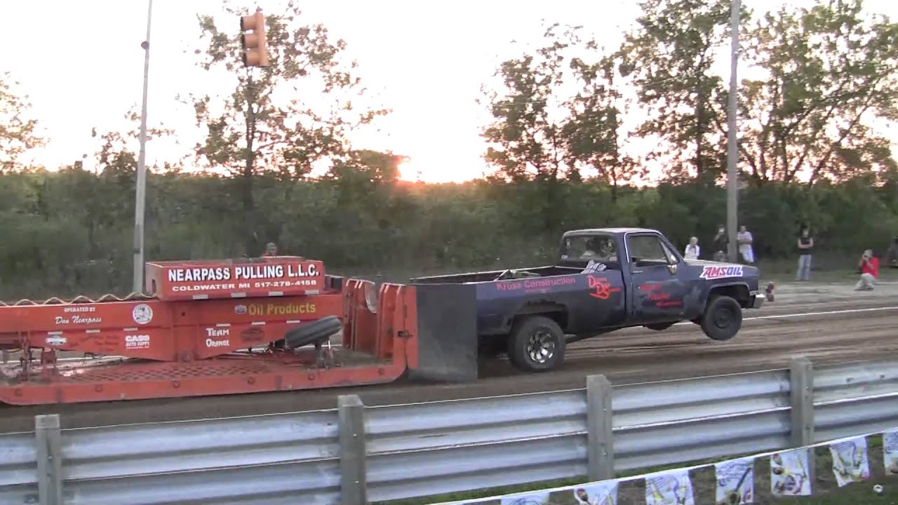 Chevy truck pull TWD two wheel drive small block Reading,MI wood hauler ...