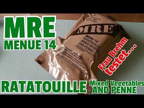 U.S . ARMY MRE MENU 14 "Ratatouille Mixed Vegetables and Penne" (Frau ...