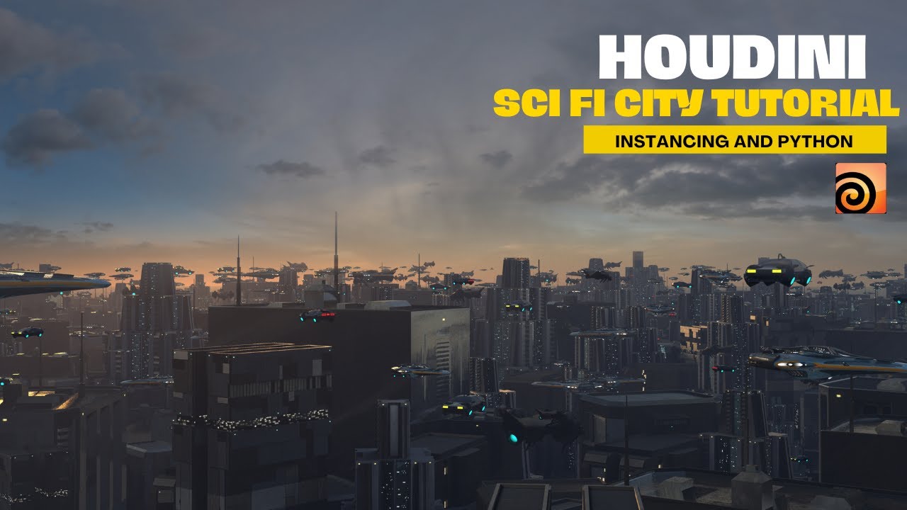 Build a Sci-Fi City in Houdini with Python & Instancing | FREE Project File + USD Workflow - YouTube