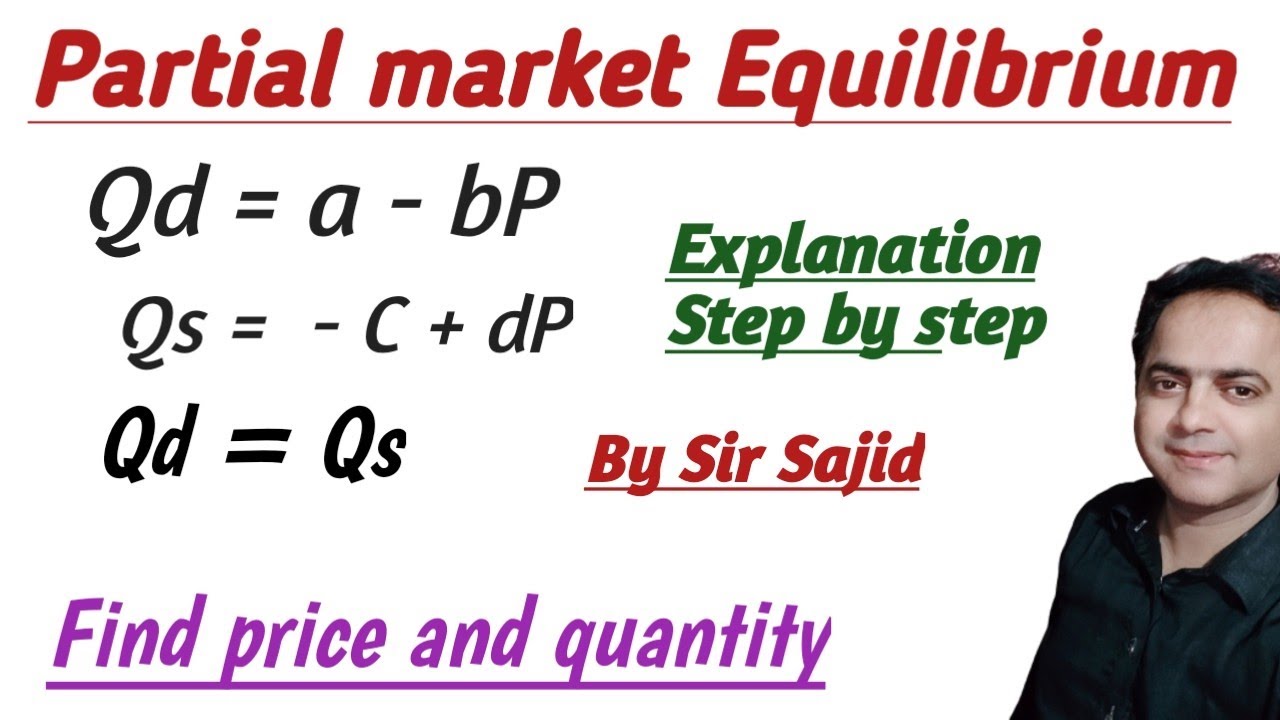 Mathematical Economics Partial market Equilibrium find price and ...
