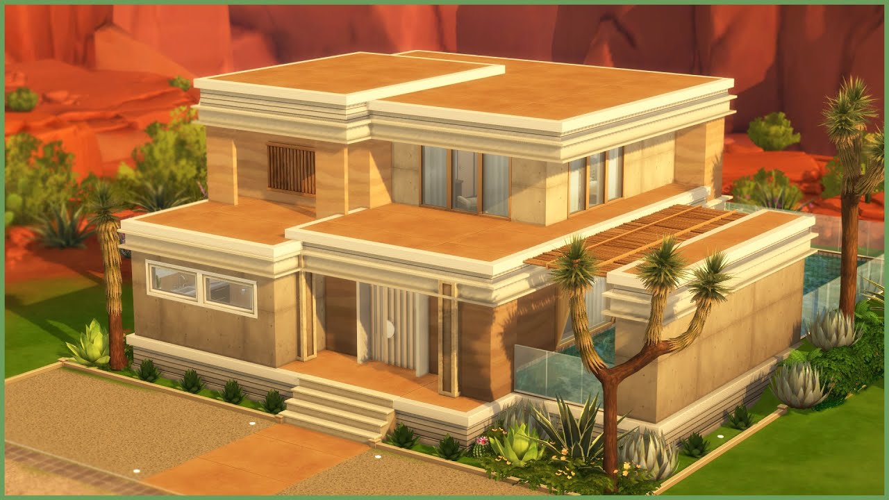🌵Modern desert home | the sims 4 | speedbuild🌵 - YouTube