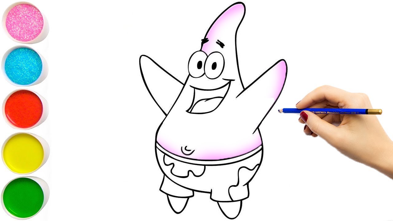 How to Draw Patrik for Kids! Easy Step-by-Step Instructions - YouTube