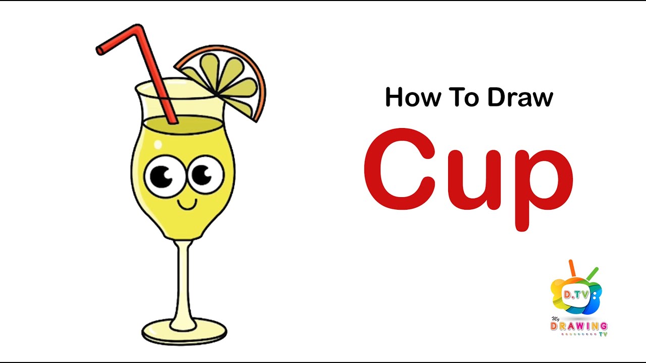 How To Draw A Cup-Glass | Easy Drawing Step By Step | #42 - YouTube