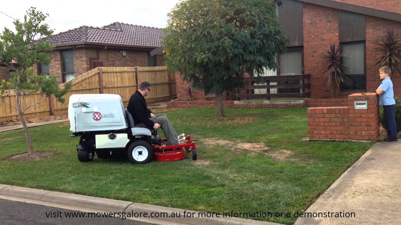 Exmark Navigator - Mowing a large residential property front and rear ...