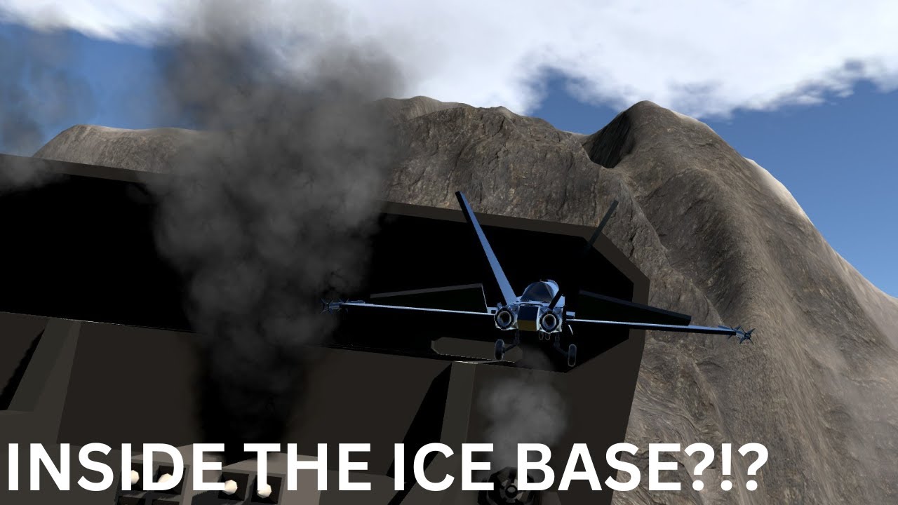 trying to LAND IN THE ICE BASE in Simpleplanes - YouTube