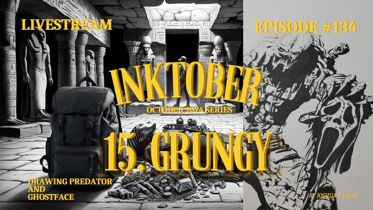#134 INKTOBER: Day 15 - Grungy - YouTube