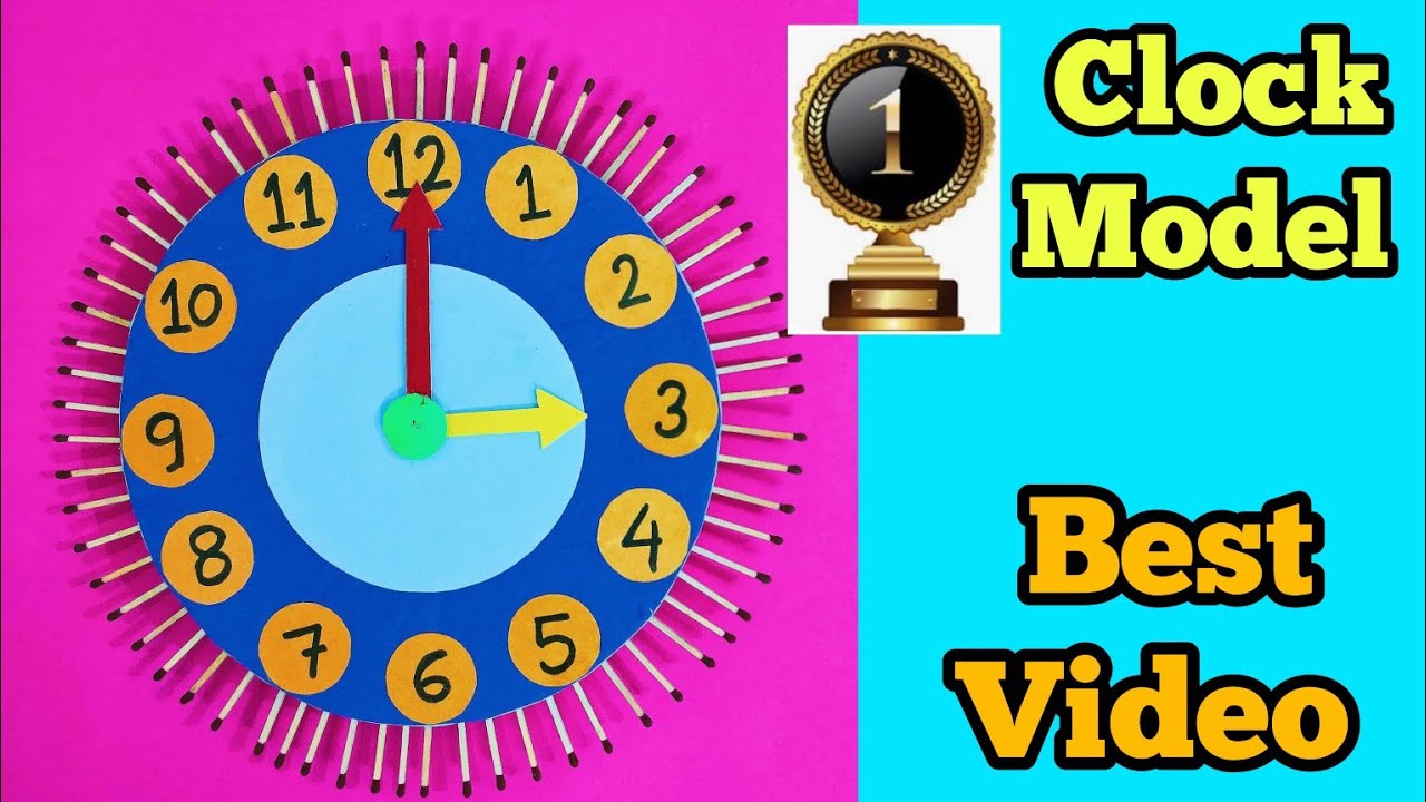 #Colck model#maths working model#maths project #How to make clock model ...