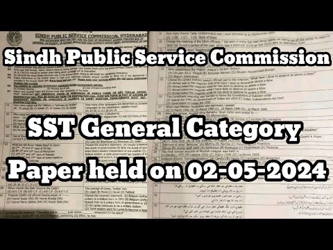 Today SST SOLVED PAPER l SPSC SST General paper 02-05-2024 | Type-B ...