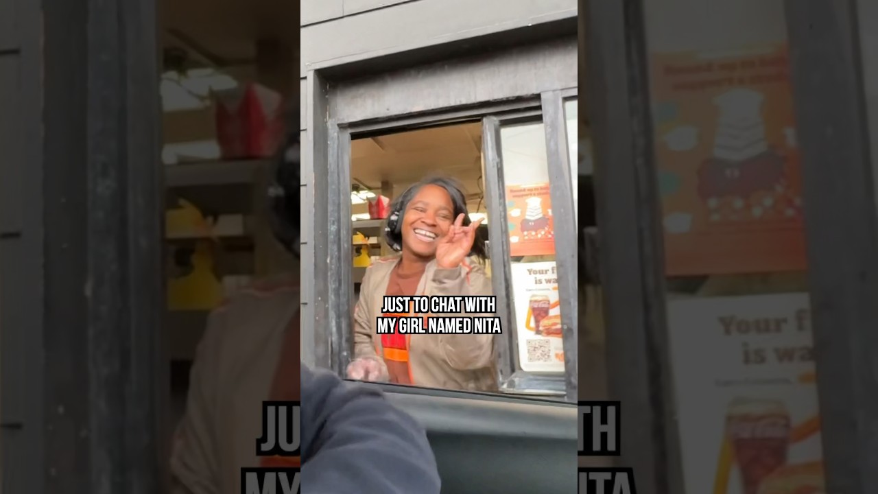 This drive thru worker made our day!!! - YouTube