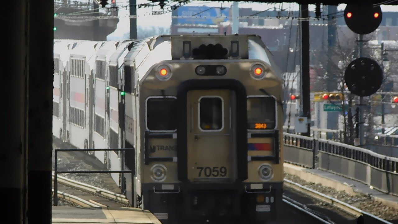 NJT | Train 3843 to Trenton departing Newark Penn Station - YouTube