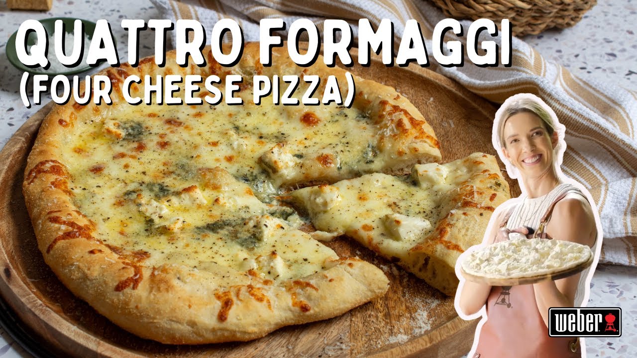 Four (plus one) Cheese Pizza on the Weber Summit - YouTube