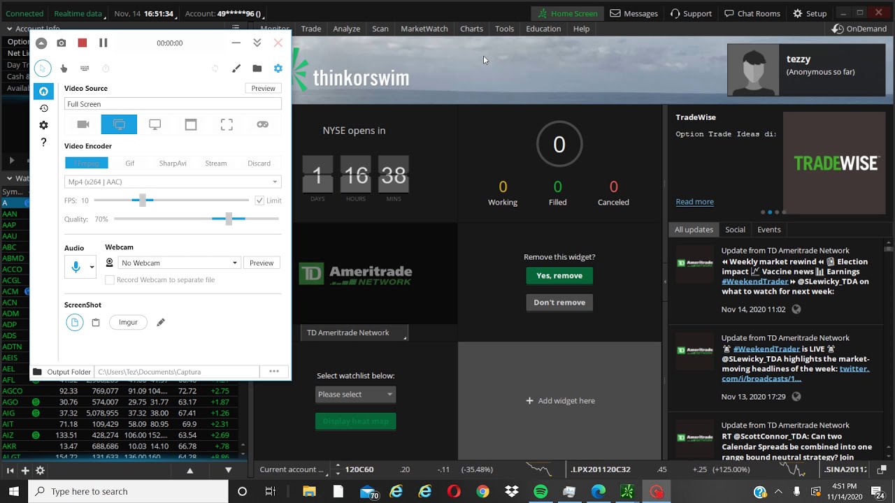 using think or swim scanner - YouTube