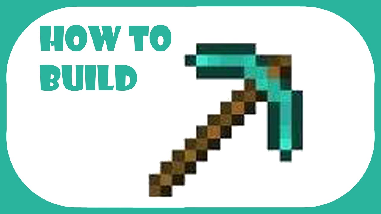 How to build a huge diamond pickaxe MCPE - YouTube