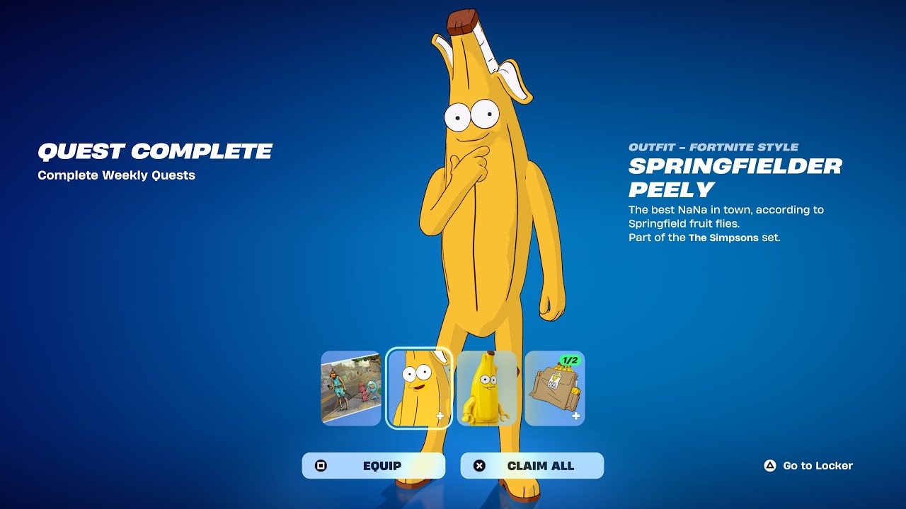 HOW TO GET THE SIMPSONS SPRINGFIELDER PEELY SKIN EARLY IN FORTNITE ...