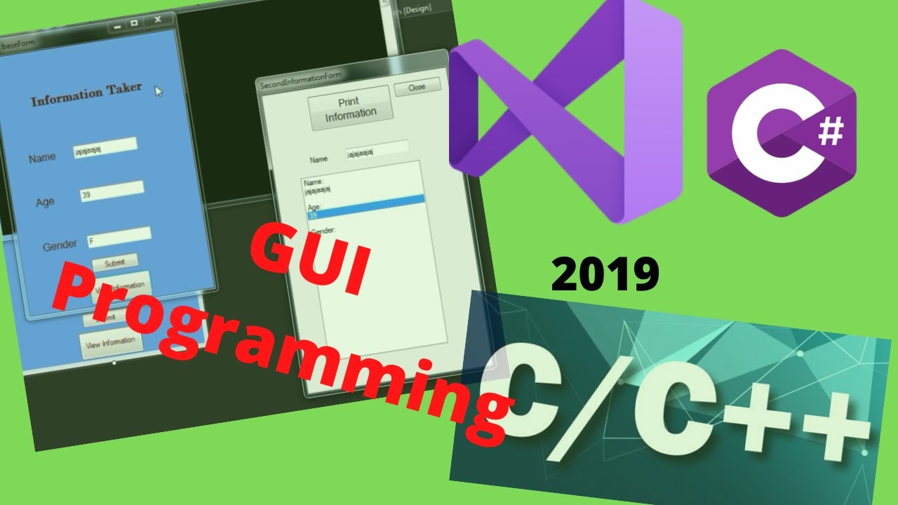 Creating Your First Gui Program Basic Commands Get Started Vs