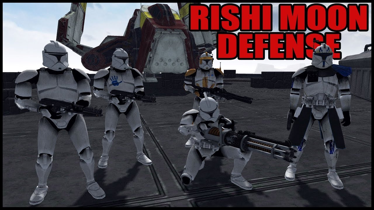Domino Squad's Last Stand on Rishi Moon Base! - Men of War: Clone Wars ...