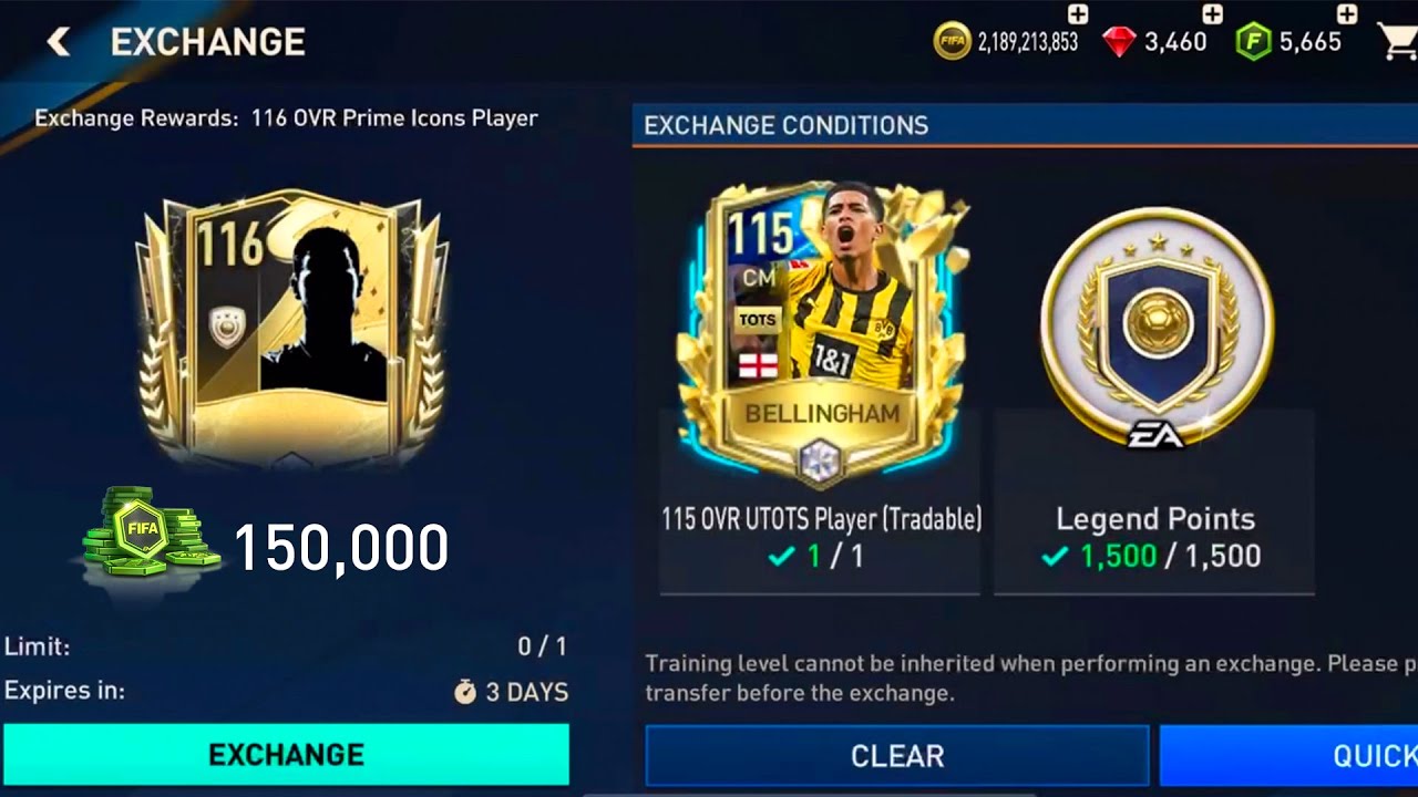 150K FIFA Points + 116 Prime ICON Exchange - FIFA MOBILE - YouTube