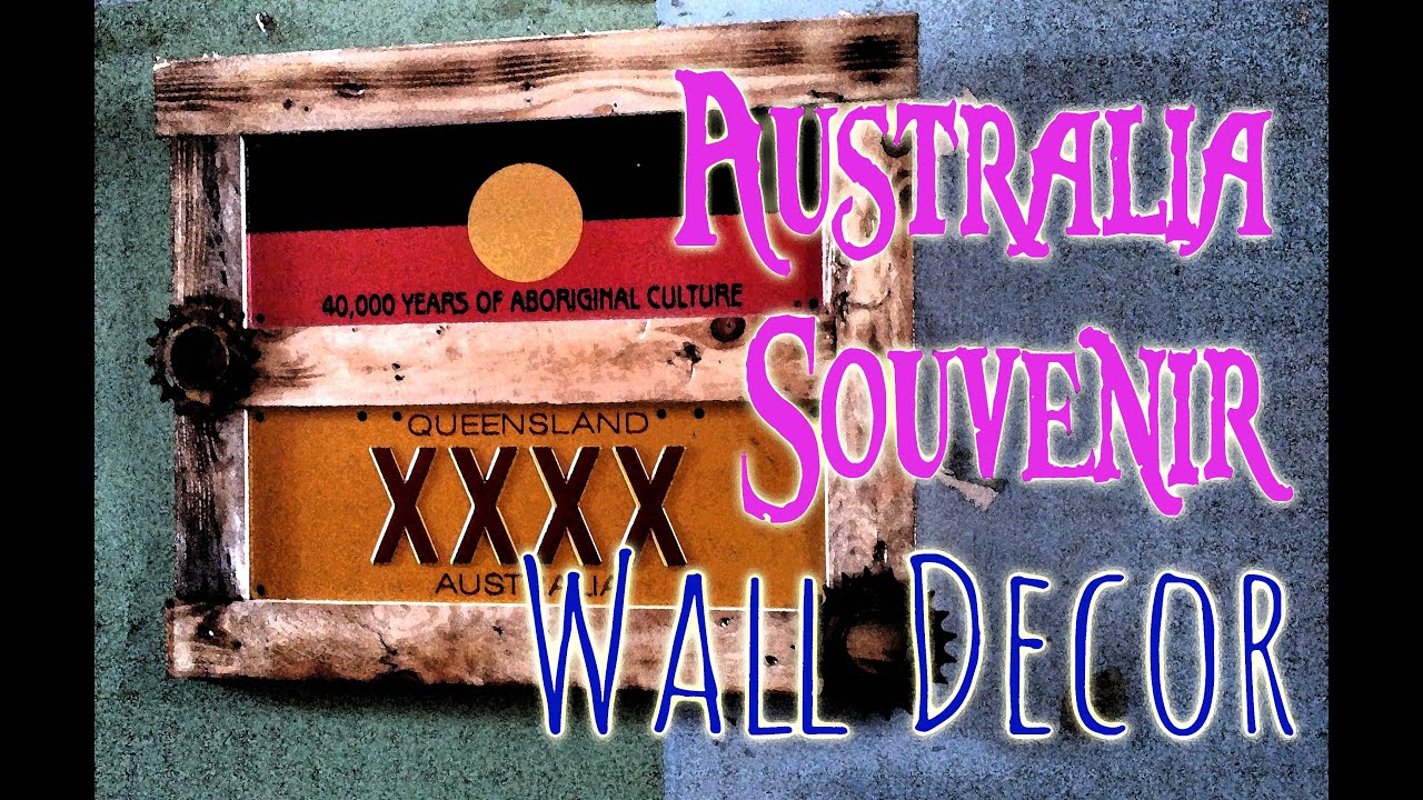 Australian Souvenir Registration Plate Rustic-Frame (Wall Decor) - YouTube