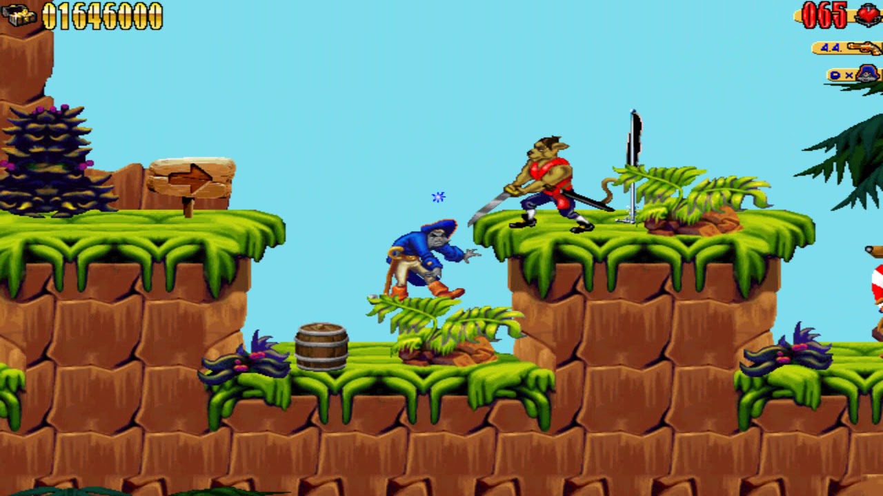 Captain Claw (Custom Level) Treasure Island - YouTube