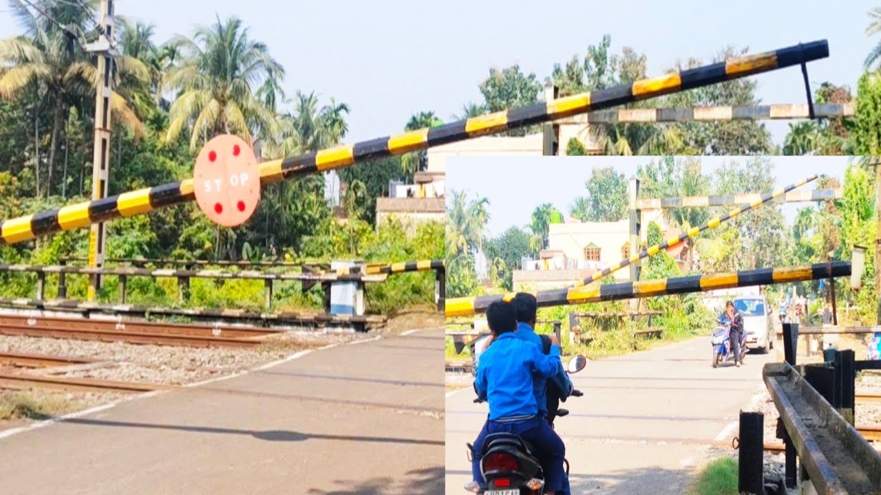 Indian rail gate open college train passing scene #train #railway - YouTube