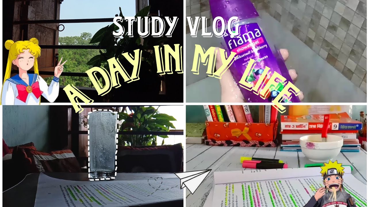 My first vlog +A productive study vlog 📚 a day in my life ♥️ 5:00 to 11 ...