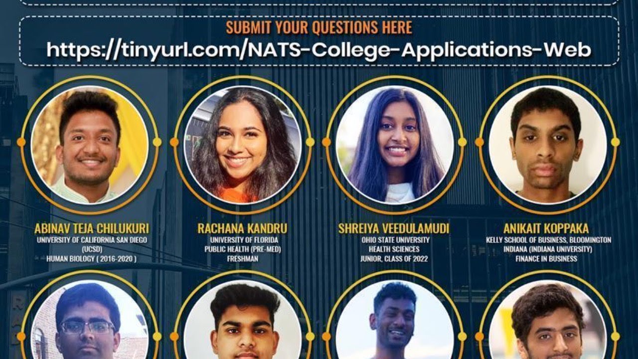 NATS Webinar on What’s and How’s of College Application Process| nats ...