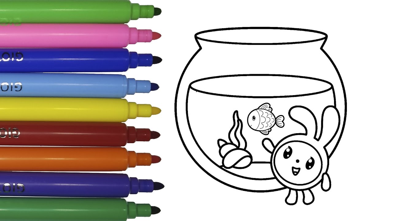 №207 🎨 BabyRiki coloring book 🌈 We color Krashy BabyRiki cartoon 🟣🟡🟢 ...