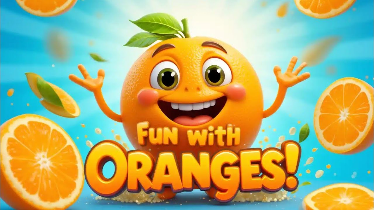 Orange Fruit Rhyme For Kids|English Poem|English Song|Fruits Rhymes In ...