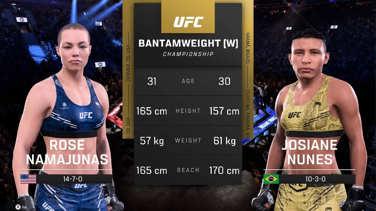 UFC 5: Rose Namajunas vs Josiane Nunes | Epic Showdown - YouTube
