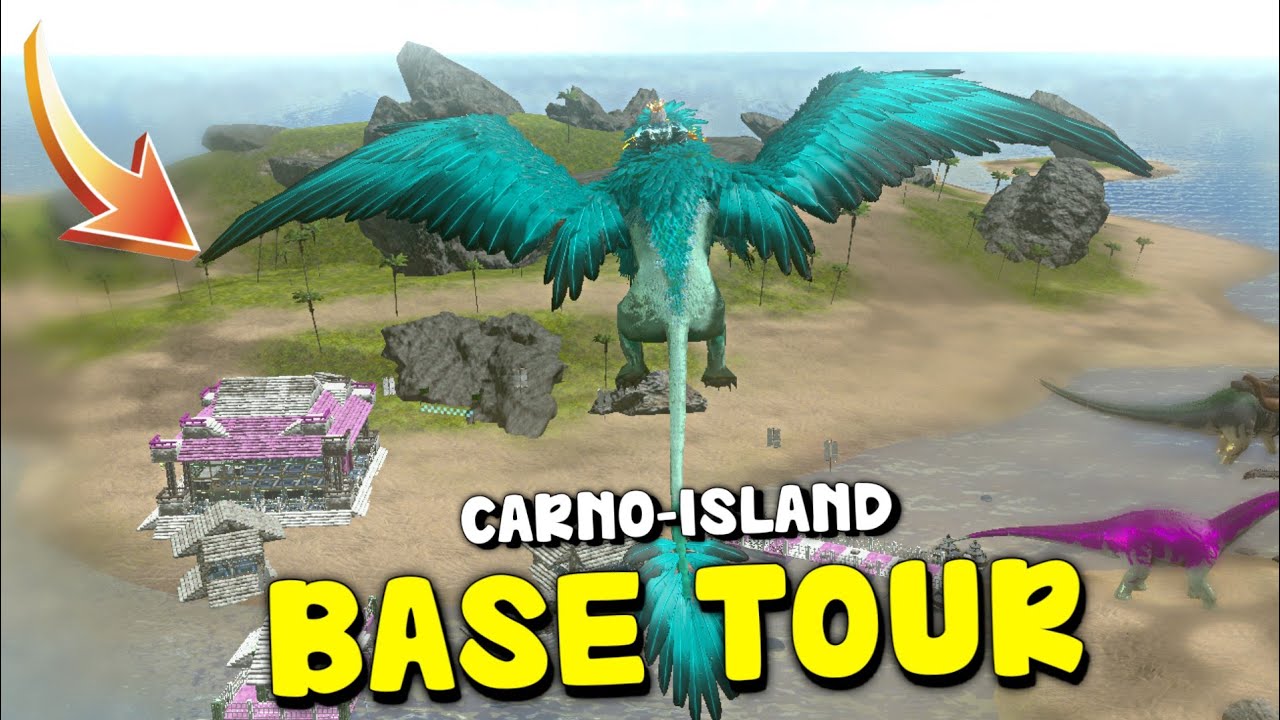 Ark Mobile Carno Island Base Tour Single Player Hard-survival - YouTube