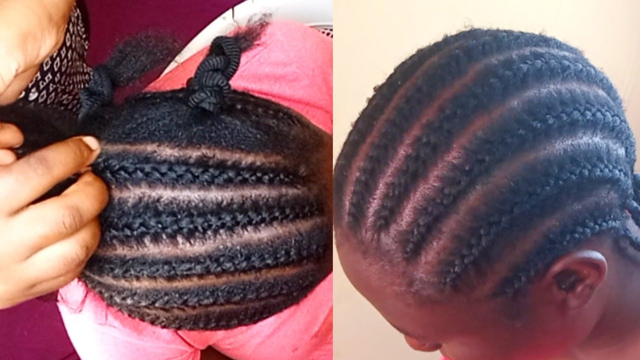 How to add hair when braiding inside cornrows| Underhand cornrows ...