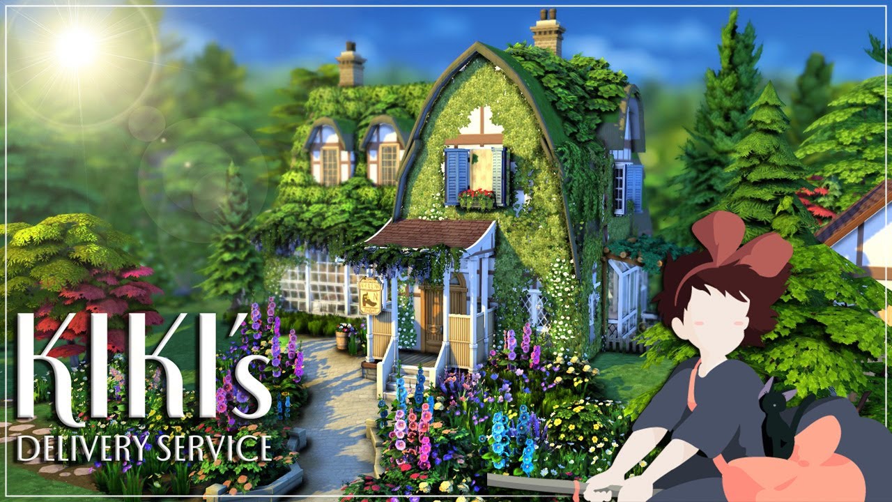 Kikis House🎀- STUDIO GHIBLI - The Sims 4 - Speed Build (NOCC) - YouTube